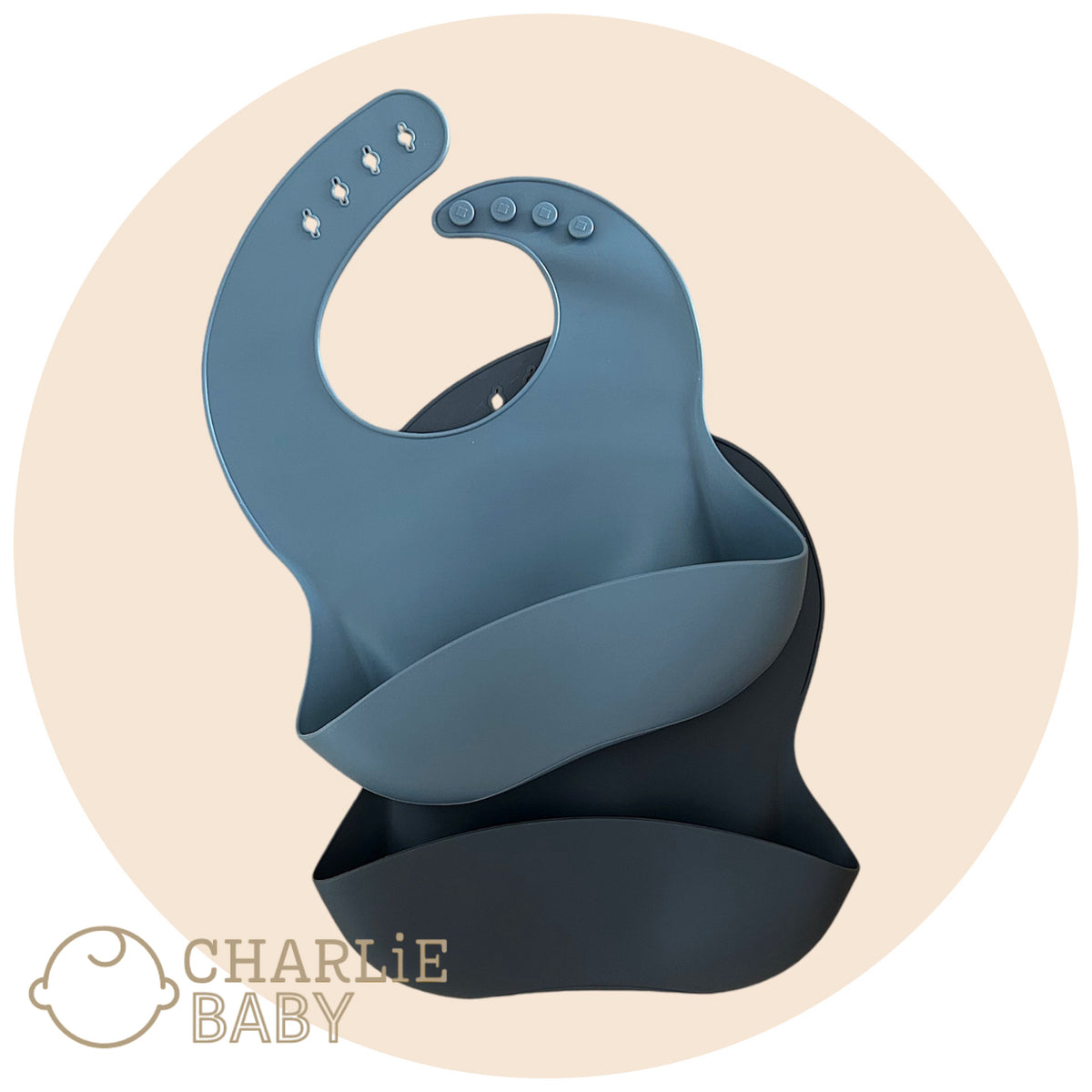 Bucket Bib Combo- D-Grey/ Charcoal – Silicone Beads SA