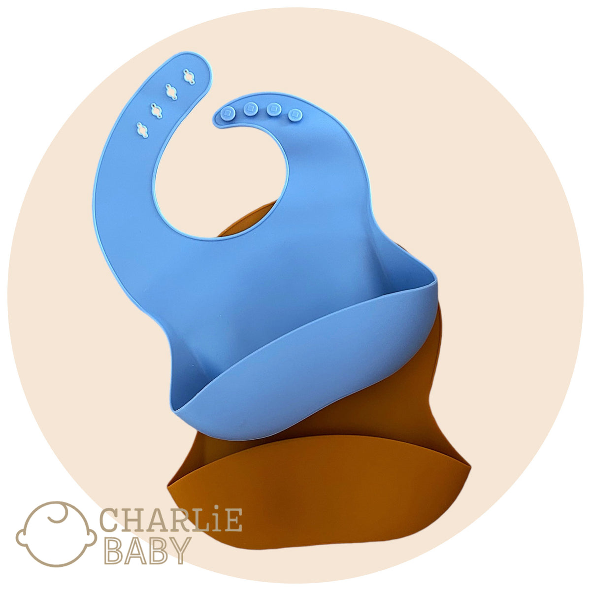 Bucket Bib Combo- Powder blue/ Yam – Silicone Beads SA