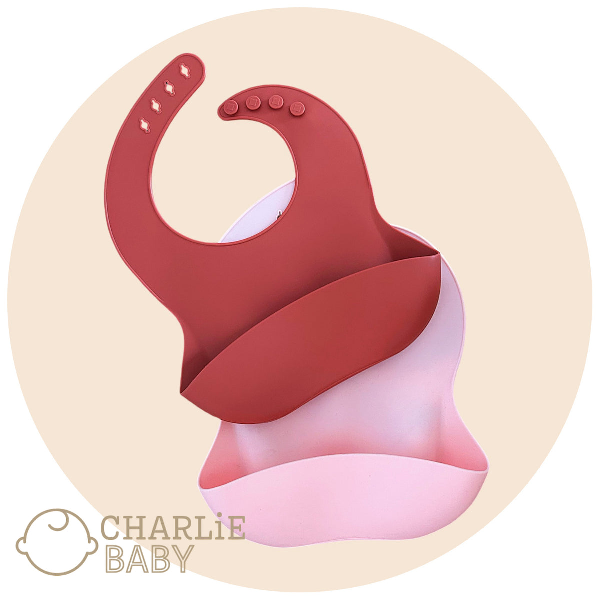 Bucket Bib Combo-Pink/ Rose – Silicone Beads SA