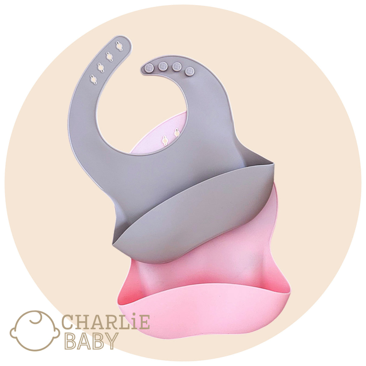 Bucket Bib Combo-Ballet Pink/ Pink – Silicone Beads SA