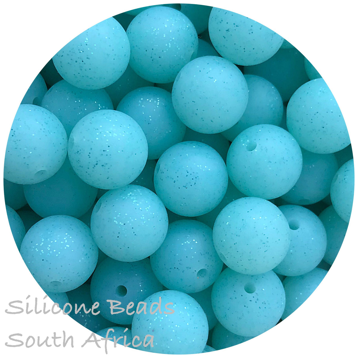 GLOW in the dark Glitter Beads 12mm and 15mm – Silicone Beads SA